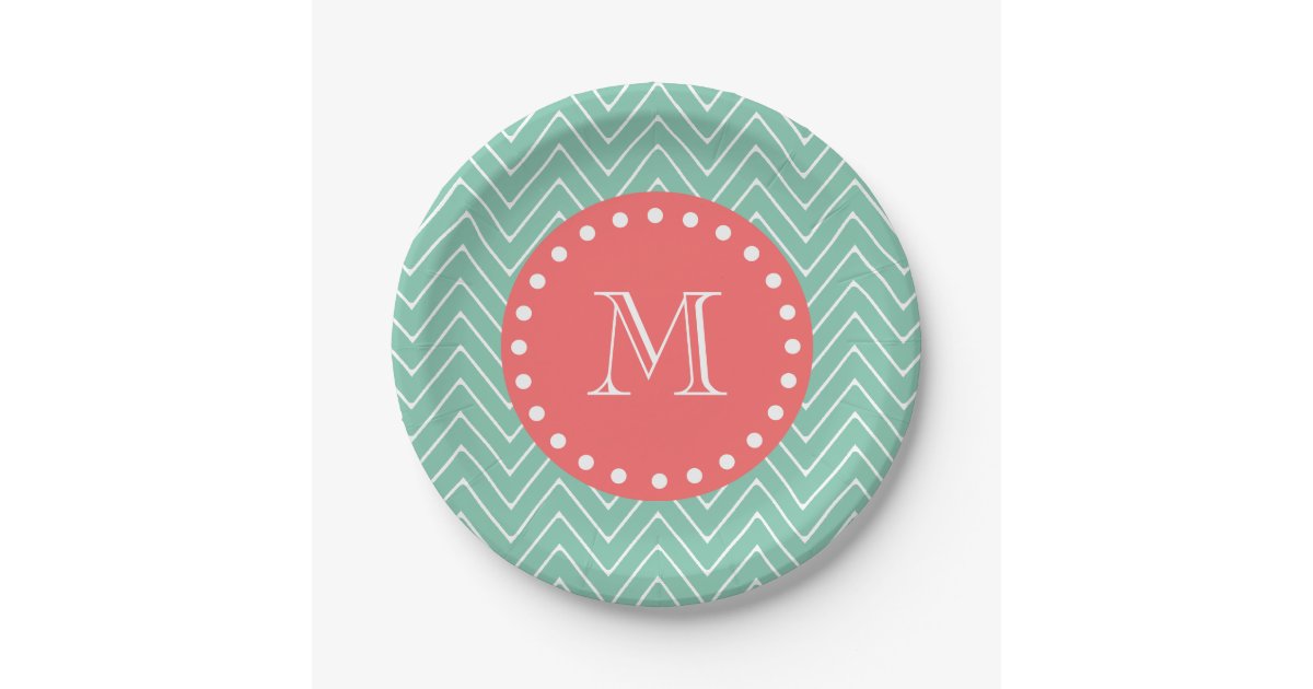 Mint Green Chevron Pattern