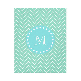 Mint Green Chevron Pattern