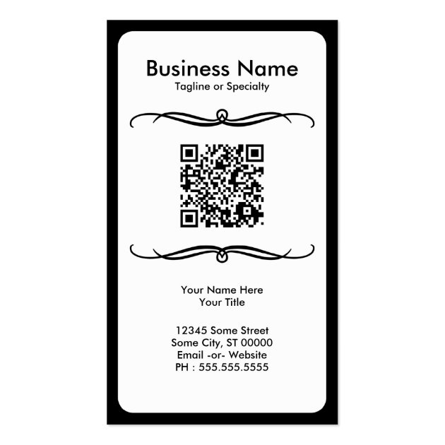 mod QR code Business Card