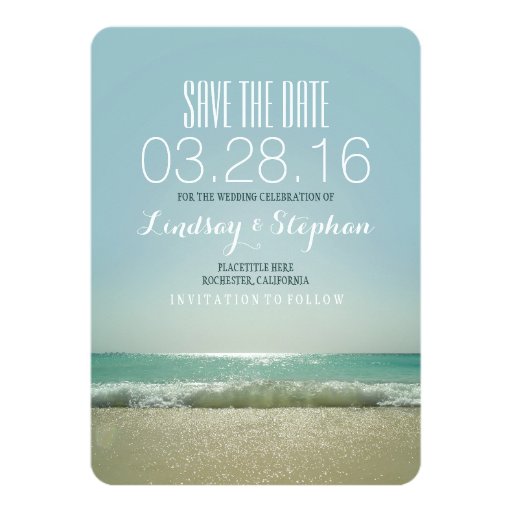 Modern Beach Wedding Save The Date Cards Zazzle Modern Beach Wedding Save The Date Cards Zazzle