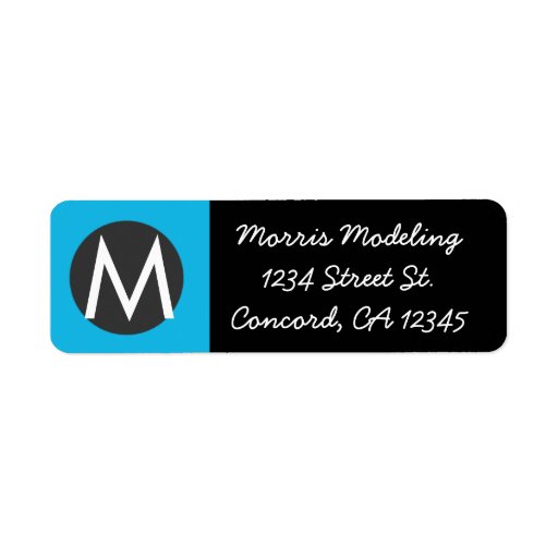 Modern Monogram Return Address Labels | Zazzle Modern Monogram Return Address Labels | Zazzle