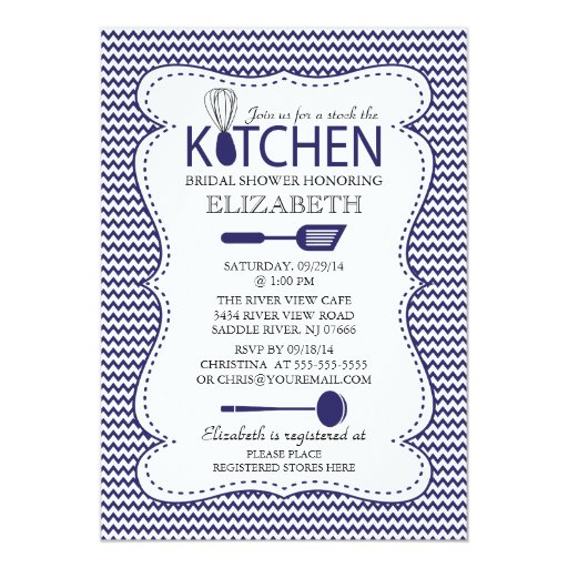 Modern Stock The Kitchen Bridal Shower Invitation Zazzle