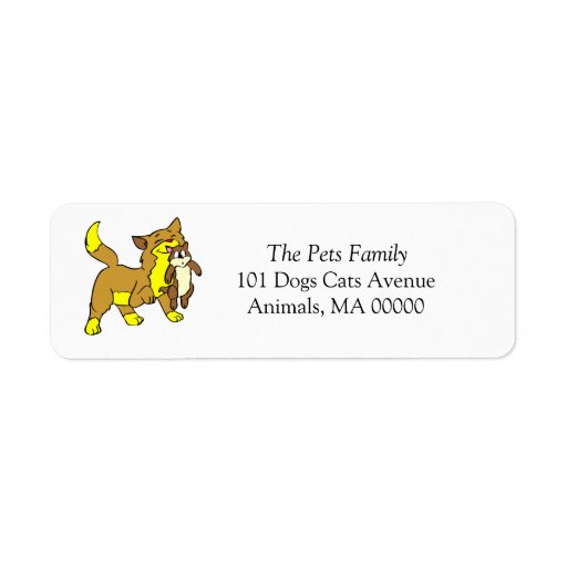 mother-cat-kitten-return-address-labels-stickers-zazzle