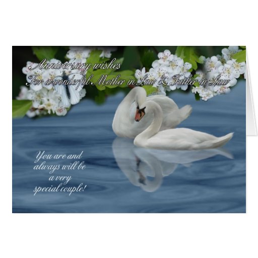 Mother In Law Father In Law Anniversary Card Zazzle