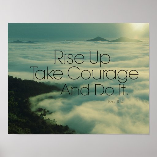 Motivational Rise Up Bible Verse Poster | Zazzle