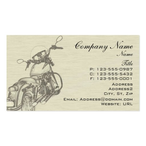 Motorcycle Business Cards Zazzle