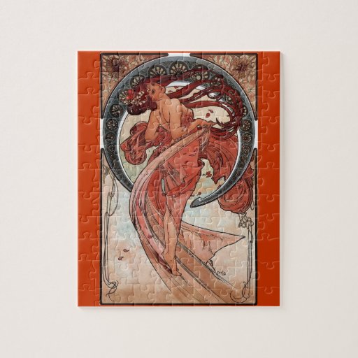 mucha Dance art deco Jigsaw Puzzle | Zazzle mucha Dance art deco Jigsaw Puzzle | Zazzle