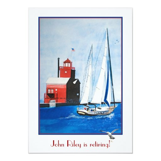 Nautical Retirement Party 5x7 Paper Invitation Card | Zazzle Nautical Retirement Party 5x7 Paper Invitation Card | Zazzle