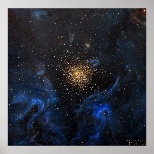 NGC 3603 Nebula Galaxy Painting by Alizey Khan Poster | Zazzle NGC 3603 Nebula Galaxy Painting by Alizey Khan Poster | Zazzle