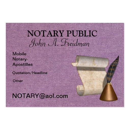 NOTARY PUBLIC Business Card Zazzle