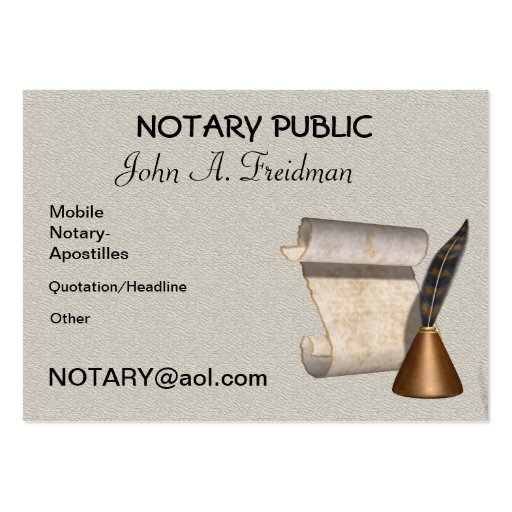 NOTARY PUBLIC Business Card Zazzle