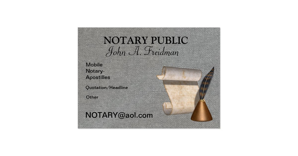 NOTARY PUBLIC Business Card Zazzle NOTARY PUBLIC Business Card Zazzle