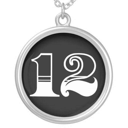 Number 12 necklace | Zazzle