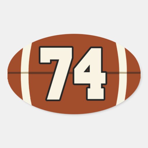 Number 74 Football Sticker Zazzle Number 74 Football Sticker Zazzle