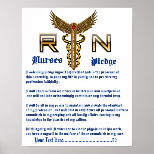 Nurses Pledge 16X20 Please View About Design Poster | Zazzle