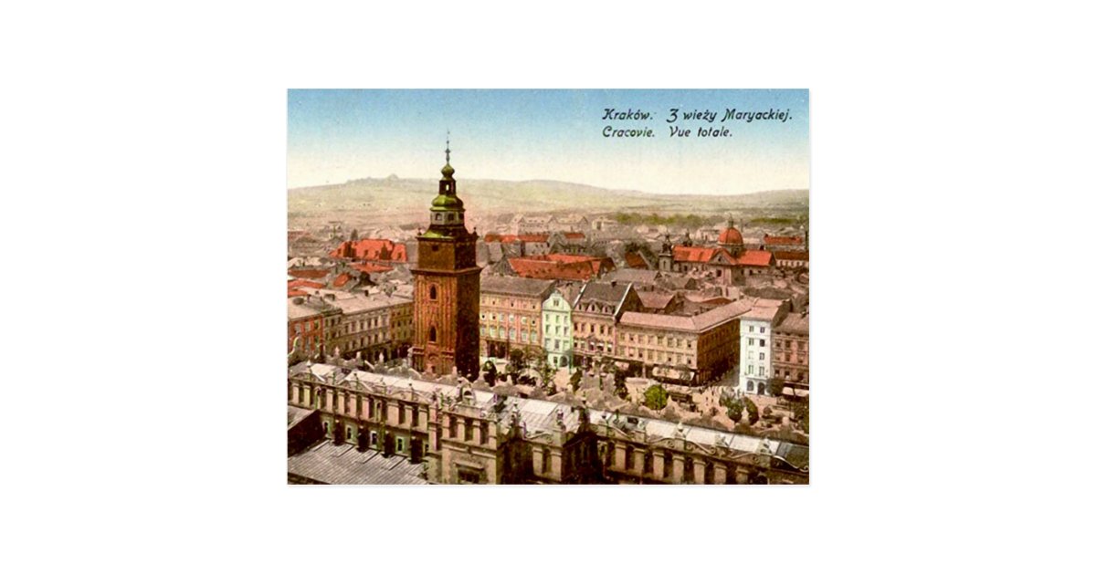 Old Postcard - Krakow, Poland | Zazzle Old Postcard - Krakow, Poland | Zazzle