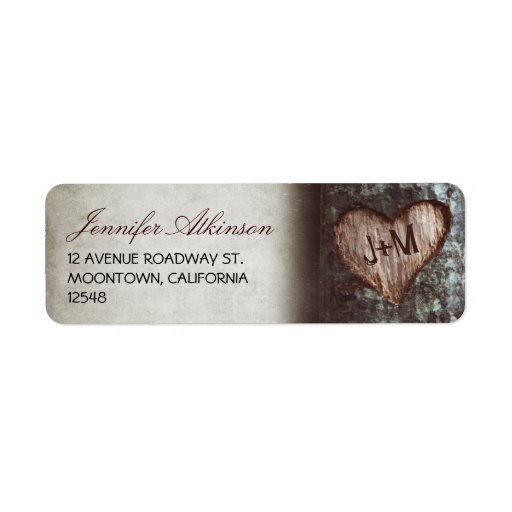 Old Rustic Tree Wedding Return Address Labels Zazzle