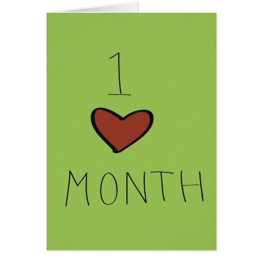 One Month Anniversary Greeting Card Zazzle One Month Anniversary Greeting Card Zazzle