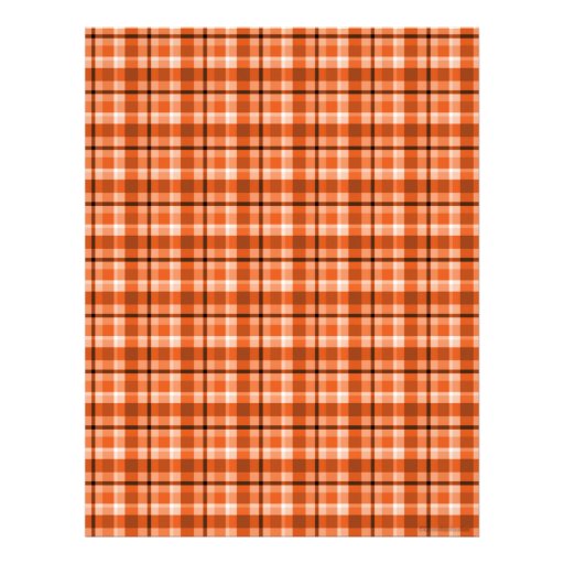 Orange Plaid Scrapbook Paper Letterhead | Zazzle