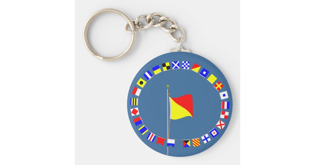 Oscar Man Overboard Nautical Signal Flag Keychain | Zazzle Oscar Man Overboard Nautical Signal Flag Keychain | Zazzle