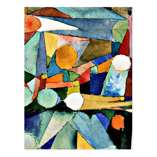 Paul Klee art: Colour-Shapes Postcard | Zazzle