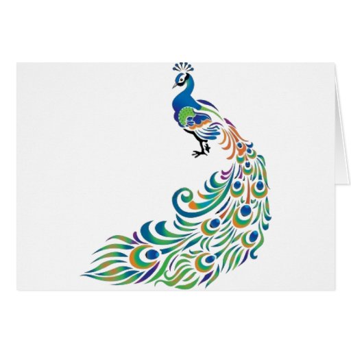 Peacock Greeting Card Zazzle