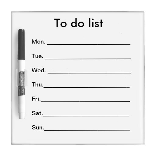 Plain Simple To Do List Dry Erase Board Zazzle plain-simple-to-do-list-dry-erase-board-zazzle