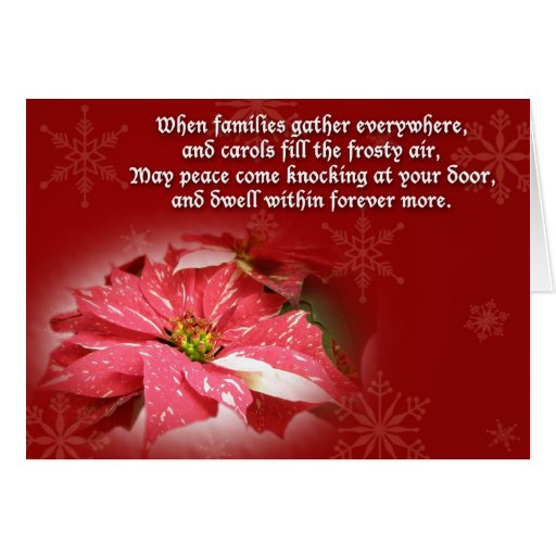 Poinsettia and Poem Christmas Card | Zazzle