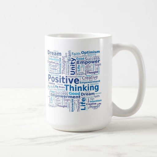 Positive Thinking Word Cloud - Blue Colors Coffee Mug | Zazzle Positive Thinking Word Cloud - Blue Colors Coffee Mug | Zazzle