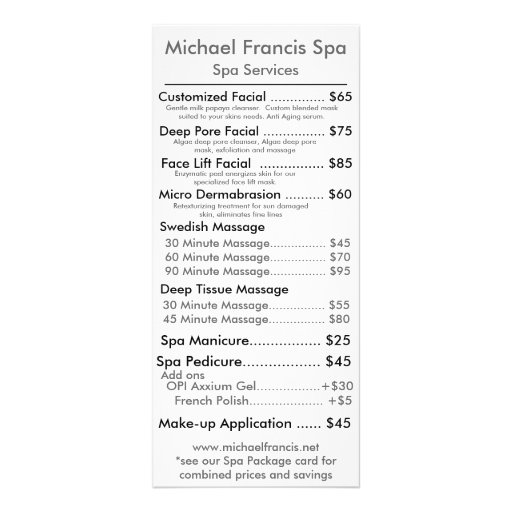 Price Menu Card Zazzle price-menu-card-zazzle