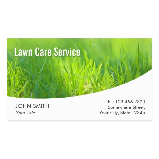 Professional Spring Green Lawn Care Business Card Zazzle