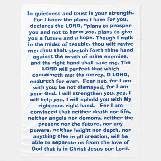 Promises God Bible Verses Comforter Fleece Blanket Zazzle