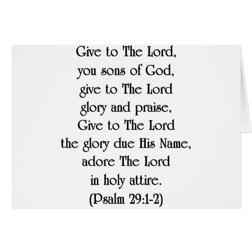 Psalm 29 1 2 Card Zazzle psalm-29-1-2-card-zazzle
