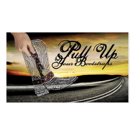 Pull Up Your Bootstraps Card Business Cards Zazzle 