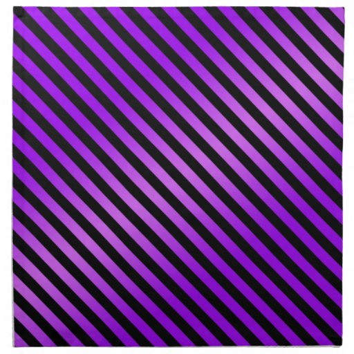 Purple and Black Diagonal Stripes Cloth Napkin | Zazzle