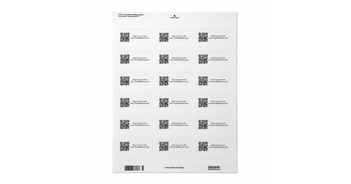 Qr Code Address Label Zazzle