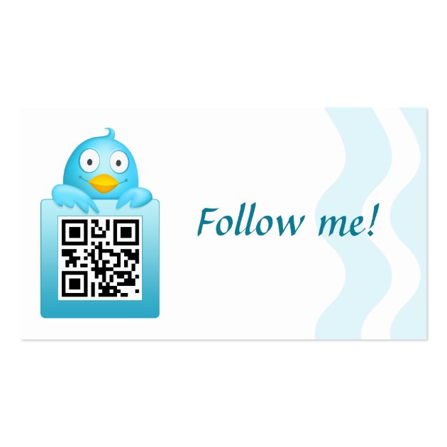 QR Code Follow Me Business Card Template