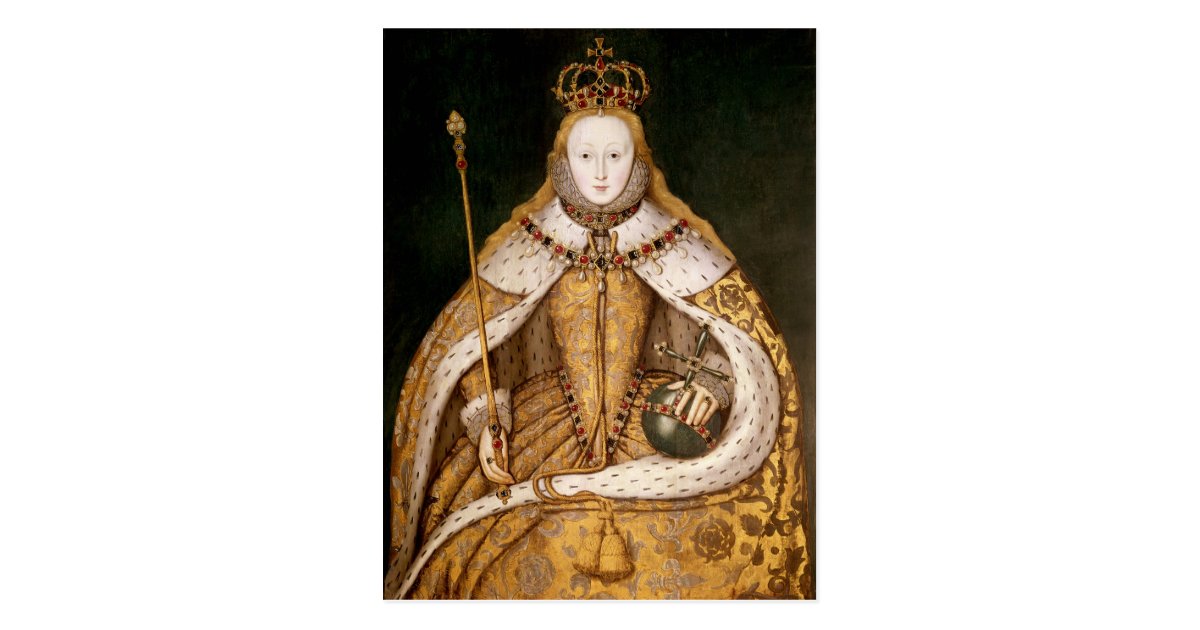 Queen Elizabeth I in Coronation Robes Postcard | Zazzle Queen Elizabeth I in Coronation Robes Postcard | Zazzle