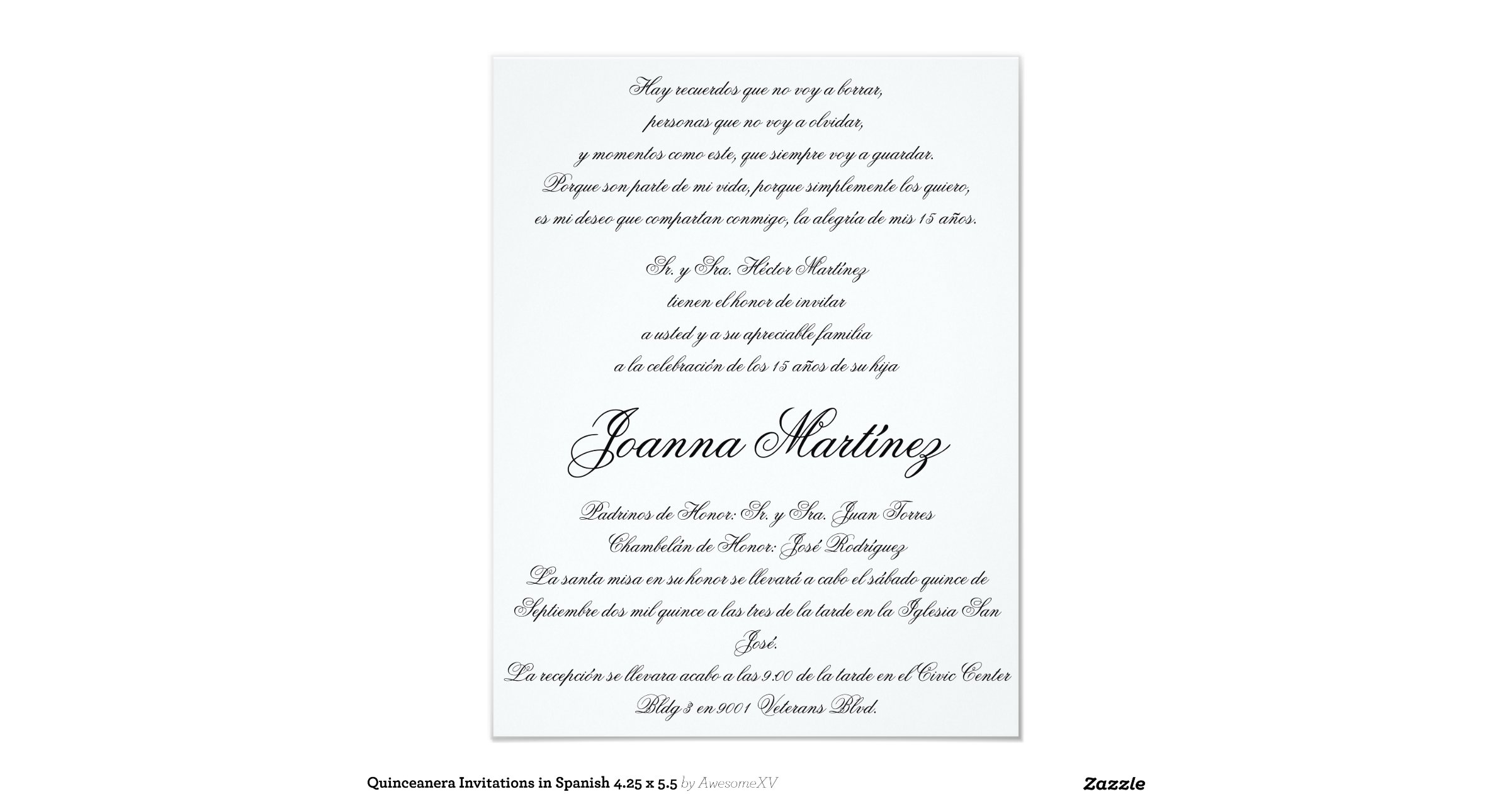 Quinceanera Invitations In Spanish 4 25 X 5 5 Zazzle quinceanera-invitations-in-spanish-4-25-x-5-5-zazzle