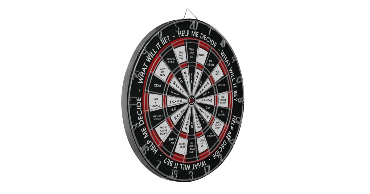 Random Decision Maker Dartboard With Darts Zazzle