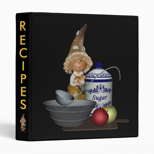 RECIPES 3 RING BINDER Zazzle