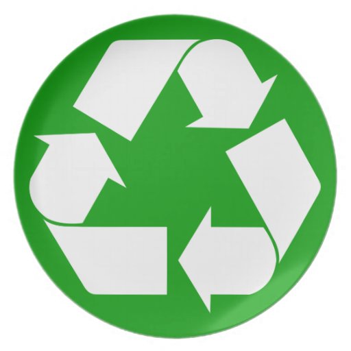 Recycle Plate Zazzle
