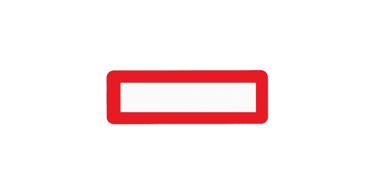Blank Label Border