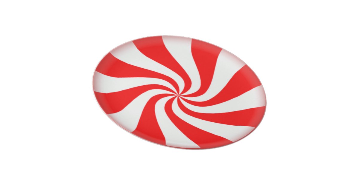 Red Peppermint Candy Melamine Plate Zazzle