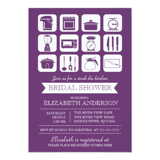 Retro Stock The Kitchen Bridal Shower Invitation Zazzle
