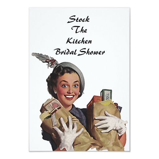 Retro Stock The Kitchen Bridal Shower Invitations Zazzle