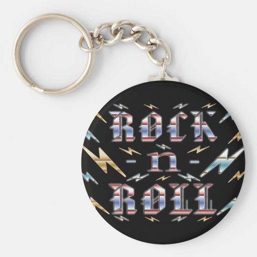 Rock N Roll Keychain Zazzle