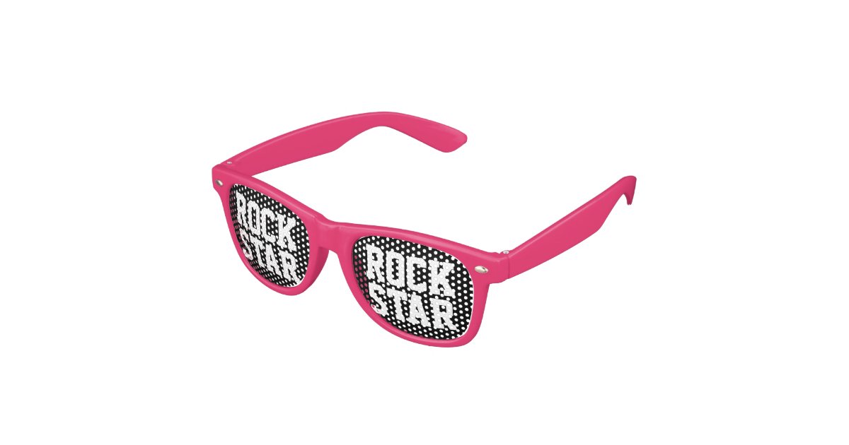 Rock Star Party Shades Funny Pink Sunglasses Zazzle