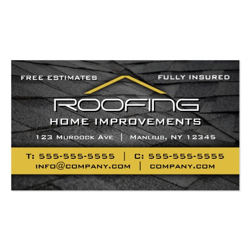 Roofing Business Card Examples Business Roofing Cards Card 