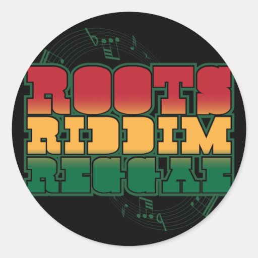 Roots Riddim Reggae Classic Round Sticker Zazzle